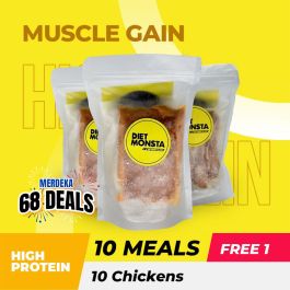 10+1 Meals Muscle Gain (11 Chickens) | Dietmonsta